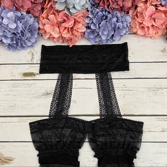 Accessories | Sexy Garter Belt Sheer Black Thigh High Stocking | Poshmark